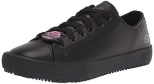 skechers for work women's gibson-hardwood slip-resistant sneaker, black, 8.5 m us