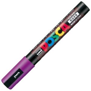 uni posca medium marker, purple (pc5m.12)