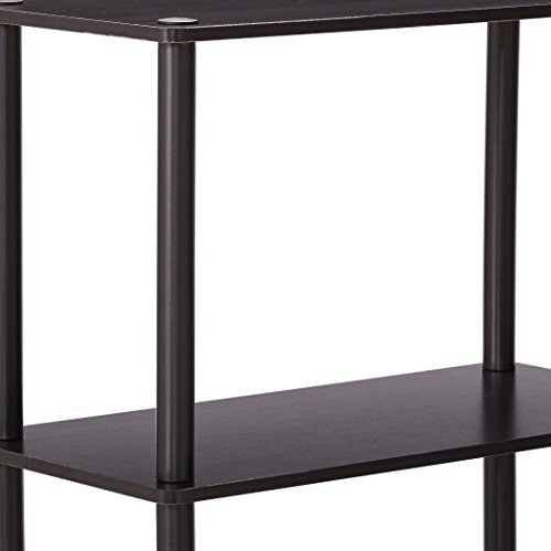 Furinno (99557EX/BK) Turn-N-Tube 4-Tier Multipurpose Shelf Display Rack - Espresso/Black