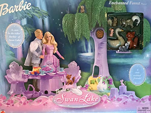 Barbie Swan Lake ENCHANTED FOREST Playset w 6 Animal Friends, Swing & MORE! (2003)