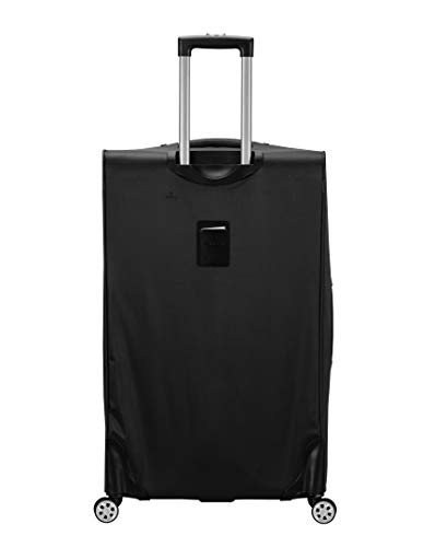 Rockland Impact Softside Spinner Wheel Luggage Set, Black, 4-Piece (18/22/26/30)