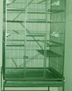 New Extra Large Wrought Iron 3 Levels Ferret Chinchilla Sugar Glider Cage 30"Length x 18"Depth x 72"Height W/Stand on WheelsGreen