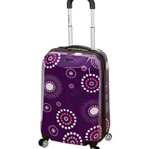 Rockland Vision Hardside Spinner Wheel Luggage, Purple Pearl, Carry-On 20-Inch