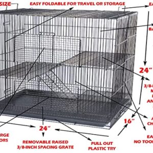 New Medium 3 Levels Guinea Pigs Gerbils Hamsters Rats Mice Ferret Chinchilla Sugar Glider Animal CritterCage