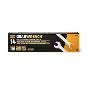 GEARWRENCH 14 Pc. 6 Pt. Combination Wrench Set, Metric - 81925