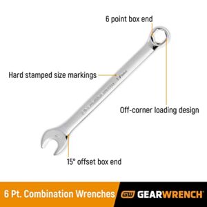 GEARWRENCH 14 Pc. 6 Pt. Combination Wrench Set, Metric - 81925