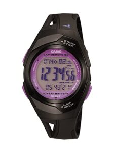 casio str300-1c sports watch - black & pink