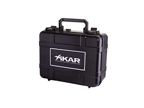 Xikar Cigar Travel Carrying Case, Holds 40 Cigars, Includes Humidifier, Watertight, Crushproof, Model 250Xi, Black