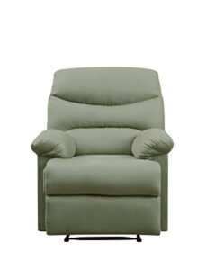 acme furniture arcadia sage microfiber recliner