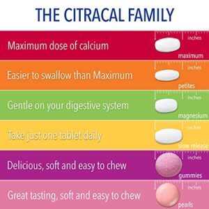 Citracal Slow Release 1200, 1200 mg Calcium Citrate and Calcium Carbonate Blend with 1000 IU Vitamin D3, Bone Health Supplement for Adults, Once Daily Caplets, 80 Count