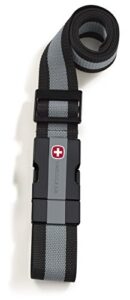 swissgear adjustable luggage strap with snap-lock buckle - fits bags up to 72-inches , black