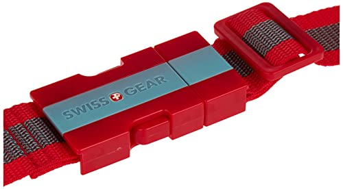 SwissGear Adjustable Luggage Strap with Snap-Lock Buckle - Fits Bags up to 72-Inches, One Size, Red