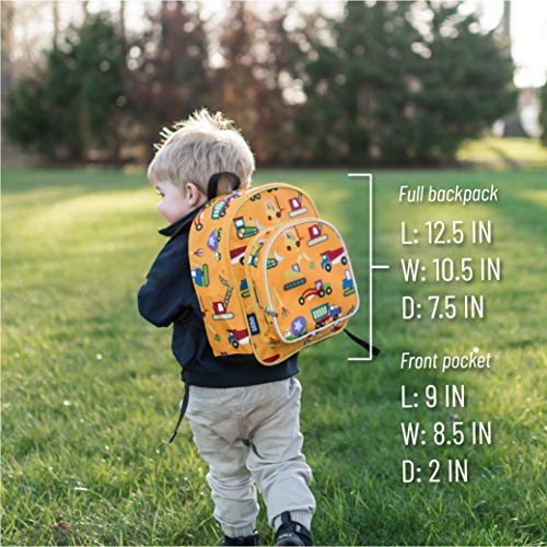 Wildkin 12-Inch Kids Backpack for Boys & Girls, Perfect for Daycare and Preschool, Toddler Bags Features Padded Back & Adjustable Strap, Ideal for School & Travel Backpacks (Under Construction)