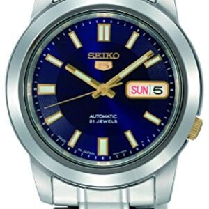 SEIKO Men's SNKK11 5 Stainless Steel Blue Dial Watch