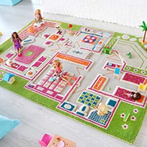 IVI Playhouse Green 3D Play Mat, Non-Toxic, Stain Resistant, Educational Montessori Activity Toys for Kids, Medium, 59" L x 39" W