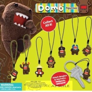 DOMO 3D Figure Cell Phone Charm, Camera Charm, Zipper puller - Set of 8