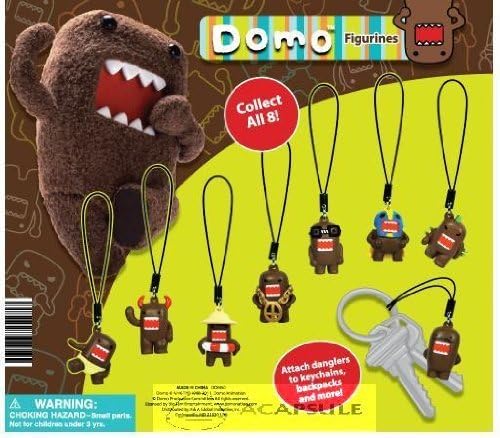 DOMO 3D Figure Cell Phone Charm, Camera Charm, Zipper puller - Set of 8