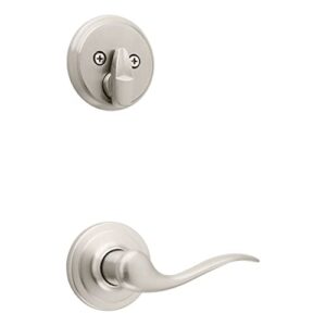 kwikset 966tnl lh 15 99660-051 tustin left-handed single cylinder interior pack lever, satin nickel