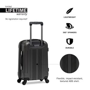 Kenneth Cole Reaction Out Of Bounds 24" Hardside 4-Wheel Spinner Lightweight Checked Luggage, Charcoal