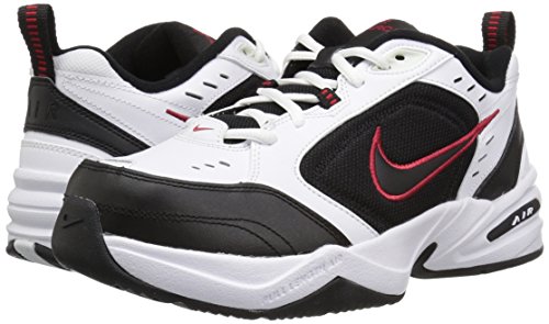 Nike Men's Air Monarch IV Cross Trainer, White/Black, 9.5 Regular US