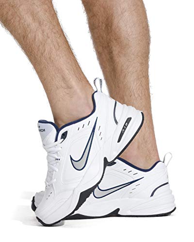 Nike Men's Air Monarch IV Cross Trainer, White/Black, 9.5 Regular US