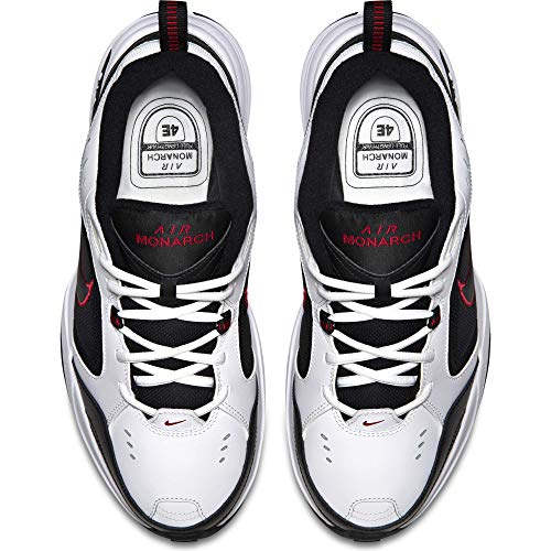 Nike Men's Air Monarch IV Cross Trainer, White/Black, 9.5 Regular US