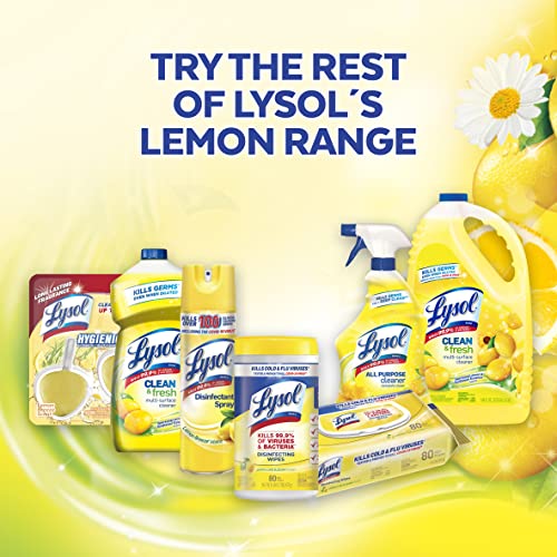 Lysol Automatic In-The-Bowl Toilet Cleaner, Cleans and Freshens Toilet Bowl, Lemon Breeze Scent, 2 Count (Pack of 1)