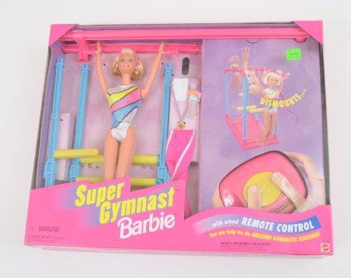 Super Gymnast Barbie Doll with Wired Remote Control 1999 From Mattel