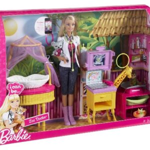 Barbie I Can Be Zoo Doctor Doll Playset