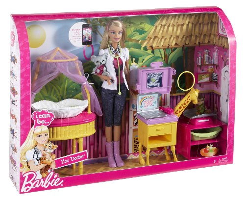 Barbie I Can Be Zoo Doctor Doll Playset