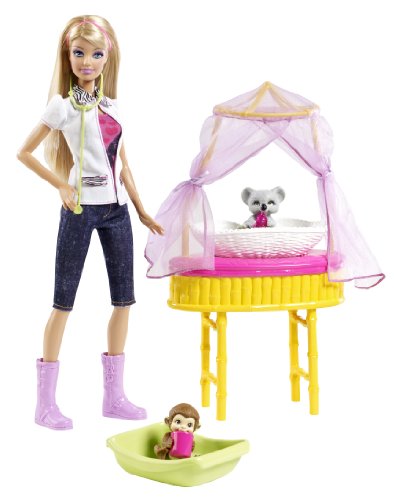 Barbie I Can Be Zoo Doctor Doll Playset