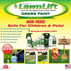 Lawnlift Ultra Concentrated (Green) Grass Paint 16oz. = 1.375 Gallons of Product.