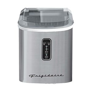 Frigidaire EFIC103-AMZ-SC Counter Top Maker with Over-Sized Ice Bucket, Stainless Steel, Self Cleaning Function, Heavy Duty, Stainless