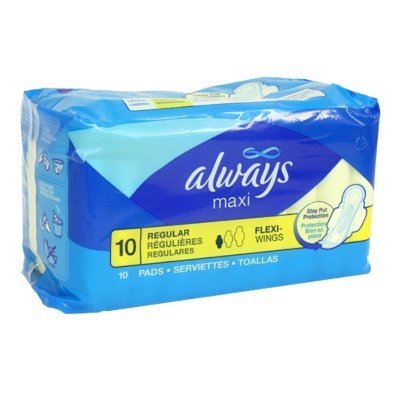 Always Pad Maxi 8 Hour Protection, 10 ct - Pack of 15