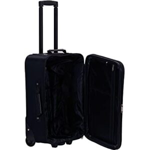 Rockland Fashion Softside Upright Luggage Set, Expandable, Black, 2-Piece (14/19)