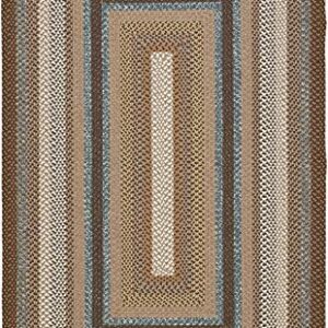 SAFAVIEH Braided Collection 4' x 6' Brown/Multi BRD313A Handmade Country Cottage Reversible Area Rug