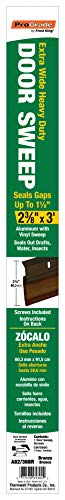 Frost King A82/36BR Extra Wide Heavy Duty Alum/Vinyl Door Sweep, 2-3/8In Wide x 36In Long, Bronze