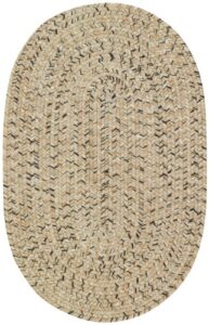 capel rugs sea pottery oval braided area rug, 4 x 6", sandy beach