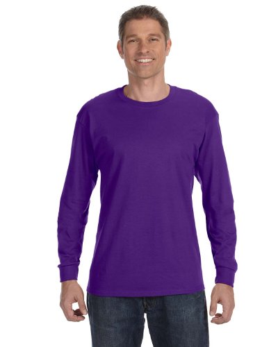 Gildan 5.3 oz. Heavy Cotton Long-Sleeve T-Shirt - Purple - XL