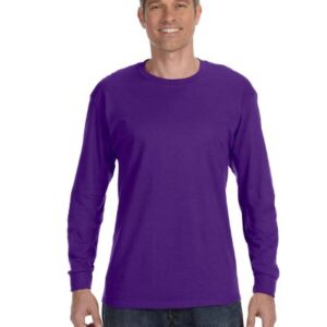 Gildan 5.3 oz. Heavy Cotton Long-Sleeve T-Shirt - Purple - XL