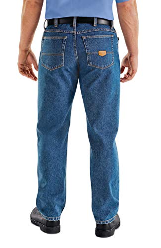 Red Kap mens Relaxed Fit Jeans, Stonewash, 42W x 30L US