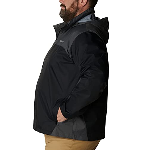 Columbia Men's Glennaker Lake Rain Jacket, Black/Grill, XX-Large