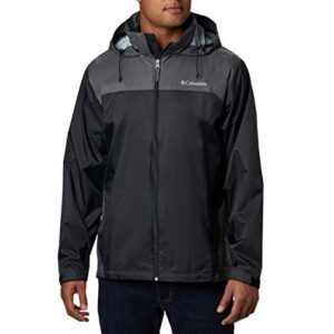 Columbia Men's Glennaker Lake Rain Jacket, Black/Grill, XX-Large