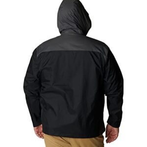 Columbia Men's Glennaker Lake Rain Jacket, Black/Grill, XX-Large