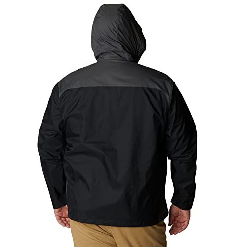 Columbia Men's Glennaker Lake Rain Jacket, Black/Grill, XX-Large