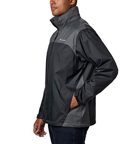 Columbia Men's Glennaker Lake Rain Jacket, Black/Grill, XX-Large