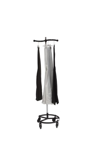 Quality Fabricators Single Rail Personal Valet Rolling Rack - Black [Health and Beauty]