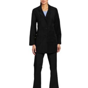 WonderWink 7004 Women's Performance Lab Coat Black Medium