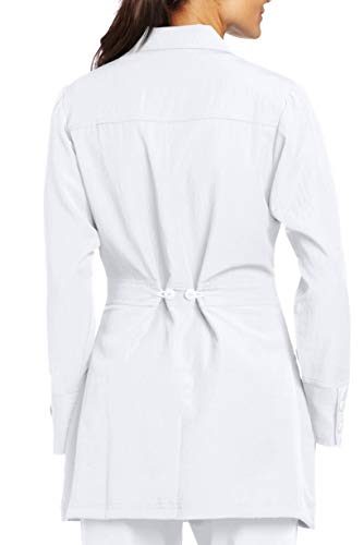 WonderWink 4 Way Stretch Lab Coat-White,LG