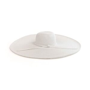 san diego hat company women's ultrabraid x-large brim hat, adjustable sun hat with upf 50+, white